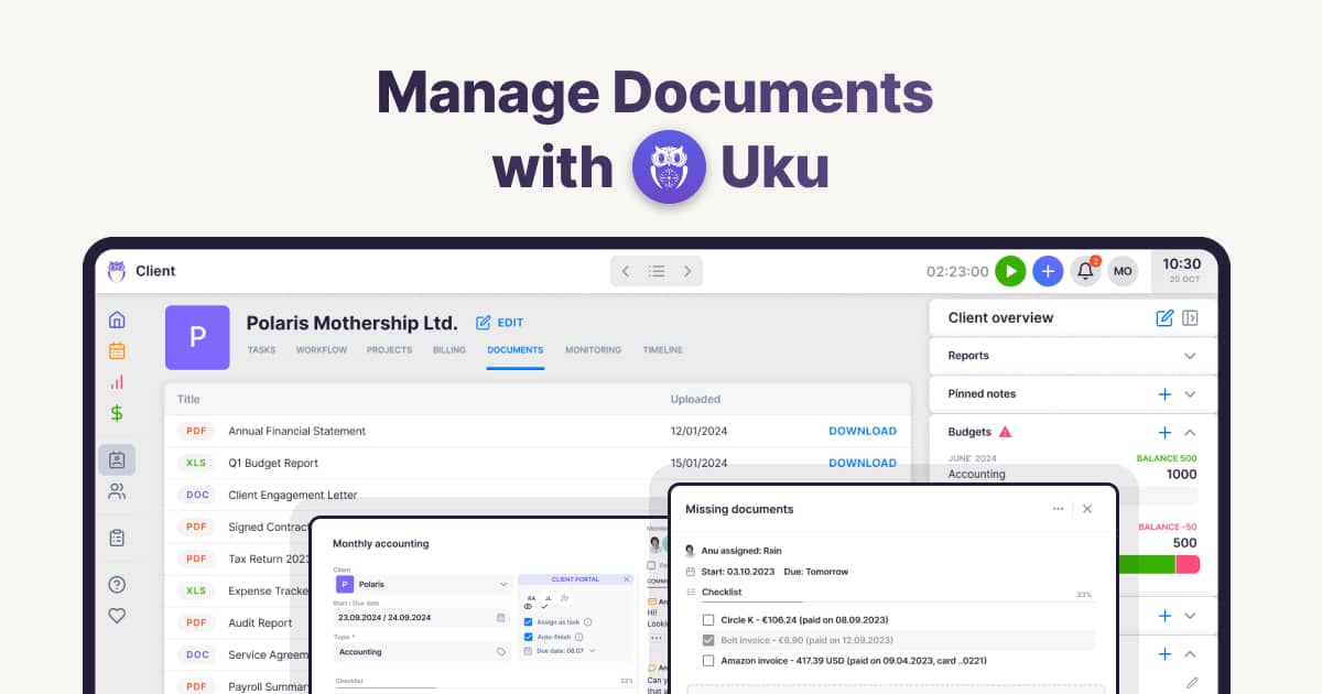 Document Management for Accounting Firms - Accounting Practice Management Software - Uku